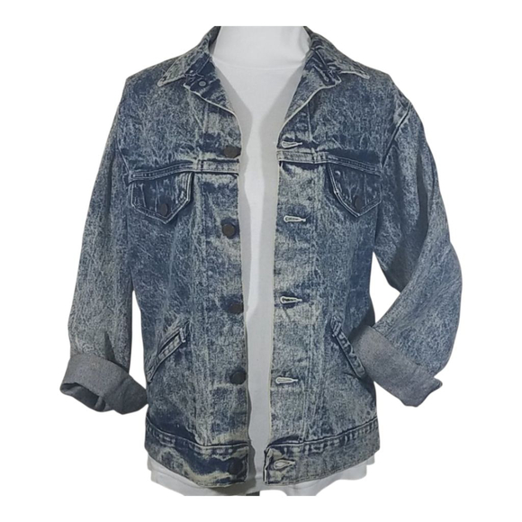 No Excuses | Jackets & Coats | No Excuses Blue Acid Wash Denim Jacket ...
